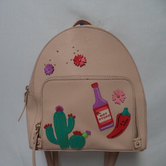 kate spade | Bags | Kate Spade Leather Mexican Backpack Cactus Jalapeno ...